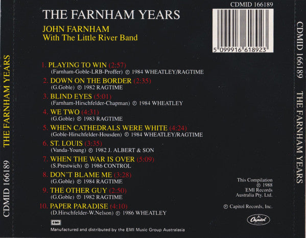 Buy John Farnham With The Little River Band* : The Farnham Years (CD ...