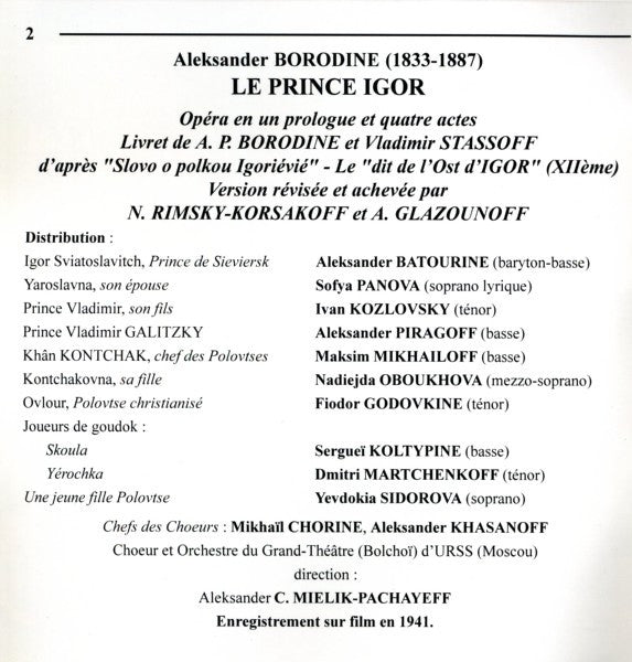 Buy Alexander Borodin - Bolshoi Theatre Orchestra, Alexander Melik ...