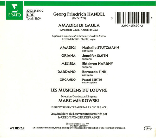 Buy Handel* – Stutzmann*, Smith*, Harrhy*, Fink*, Les Musiciens Du ...