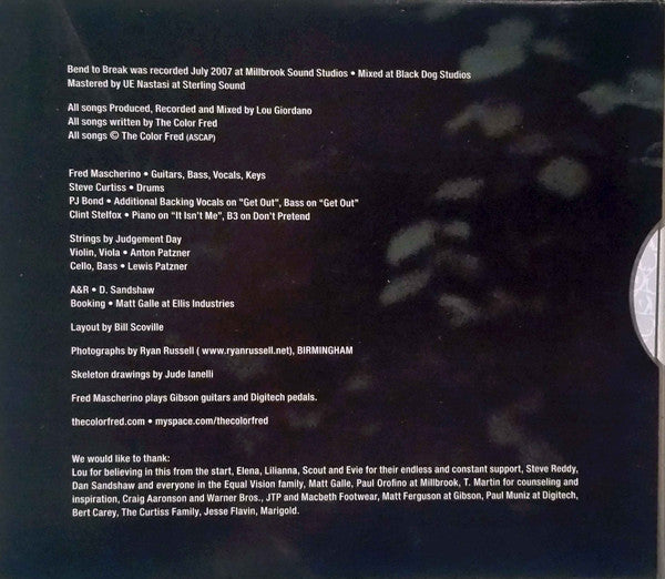 Buy The Color Fred : Bend To Break (CD, Album, Dig) Online for a great ...