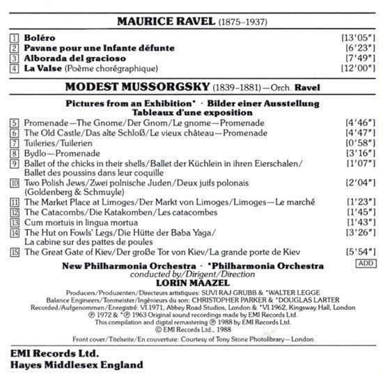 Buy Modest Mussorgsky / Maurice Ravel - Lorin Maazel : Pictures At An ...