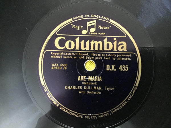 Buy Charles Kullman : Ave Maria / Serenade (Shellac, 12") Online for a ...