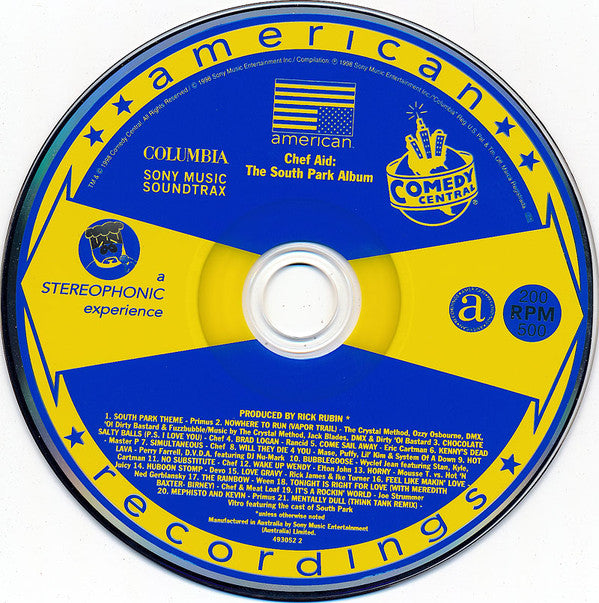 Buy Various : Chef Aid: The South Park Album (CD, Album, Ext) Online ...