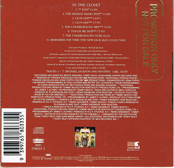 Buy Michael Jackson : In The Closet (CD, Maxi, Car) Online for a great ...