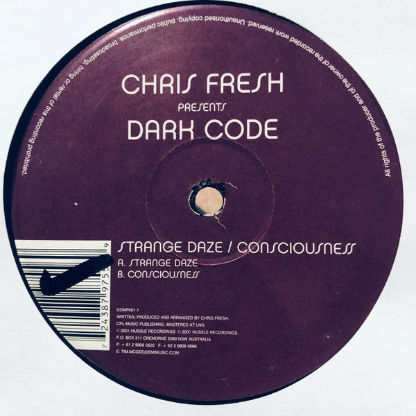 Buy Chris Fresh Presents Dark Code : Strange Daze / Consciousness (12 ...