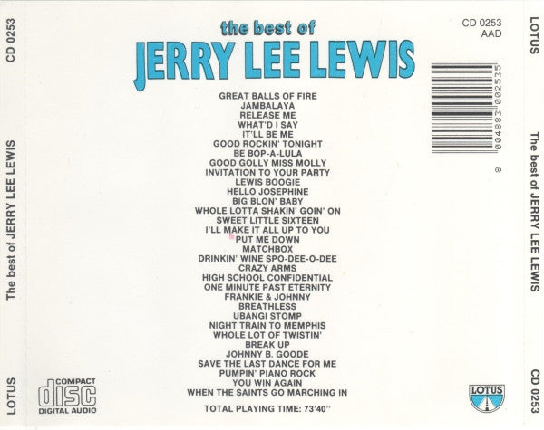Buy Jerry Lee Lewis : The Best Of Jerry Lee Lewis (CD, Comp) Online for ...