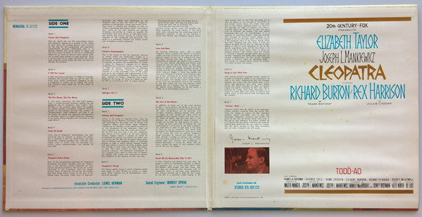 Buy Alex North : Cleopatra (Original Soundtrack Album) (LP, Album, Mono ...